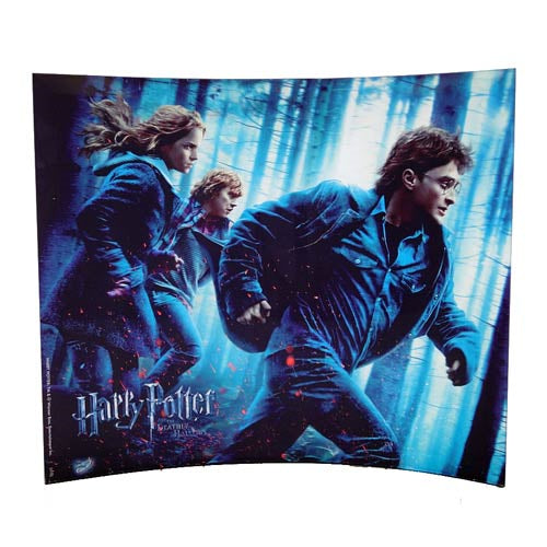 Harry Potter and the Deathly Hallows Running In The Woods Curved Glass ...