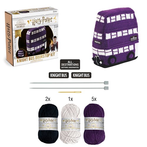 Harry Potter Wizarding World Collection Knight Bus Doorstop Knitting K ...